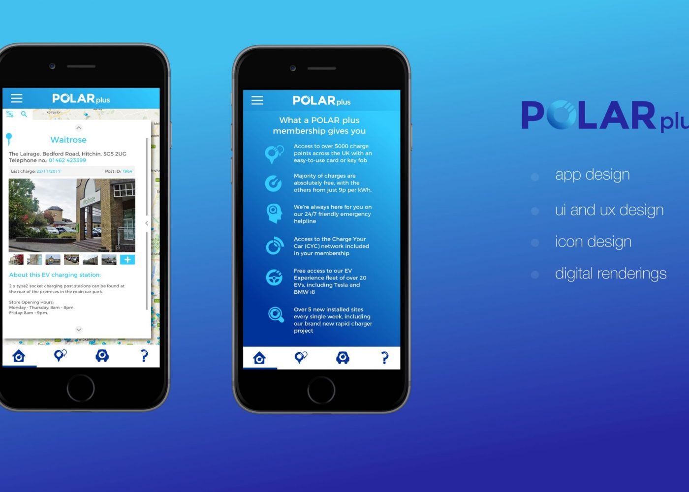 Polar Plus app - Nick Hawkes - web and graphic designer